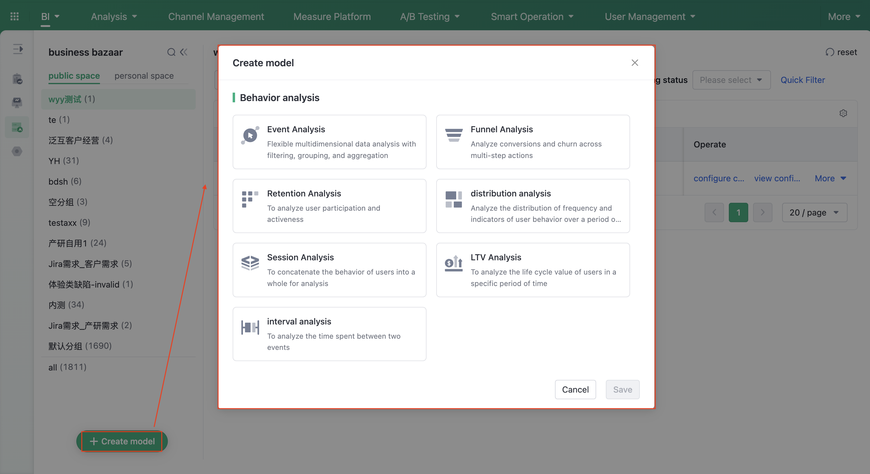 Add Analysis Model-Help Center - Sensors Analytic